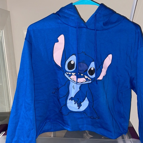 Disney | Tops | Disney Lilo And Stitch Stitch Crop Top Long Sleeve With ...